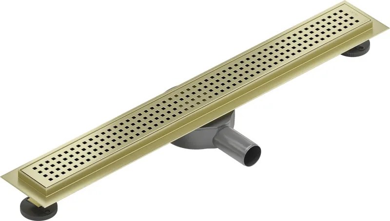 Mexen Flat 360° M08 otočný lineární odtok 50 cm, zlatý kartáčovaný - 1A25050-40