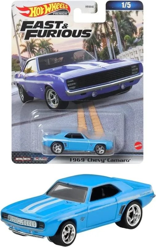 Mattel hw premium fast & furious 1969 chevy camaro