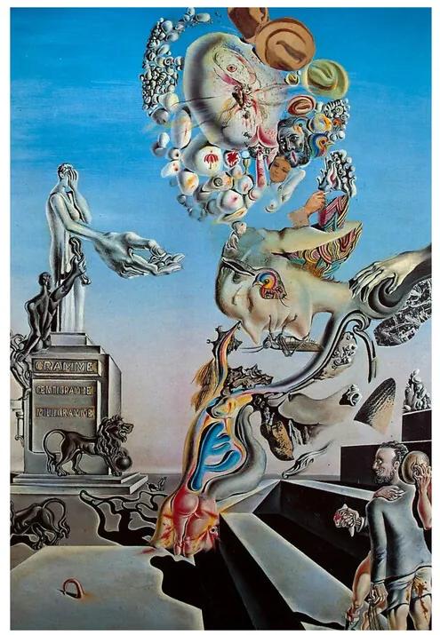 Umělecký tisk Truchlivá hra, 1929, Salvador Dalí, (60 x 80 cm)