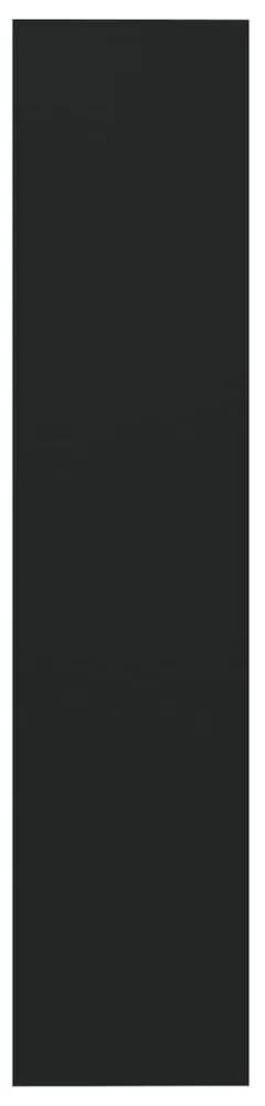 Petromila Knihovna / dělicí stěna černá 60 x 30 x 135 cm kompozitní dřevo