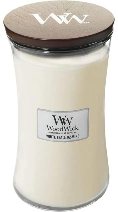 OnaDnes -20% Velká vonná svíčka WoodWick, White Tea & Jasmine