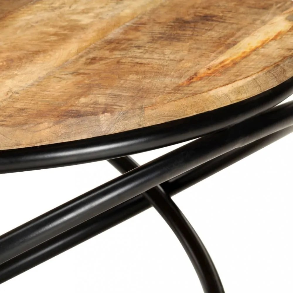 Konferenční stolek hnědá / černá Dekorhome Mangovníkové dřevo