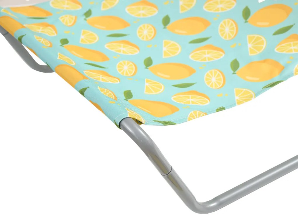 Sada 2 ks skládacích plážových lehátek SAND LEMON, barevné