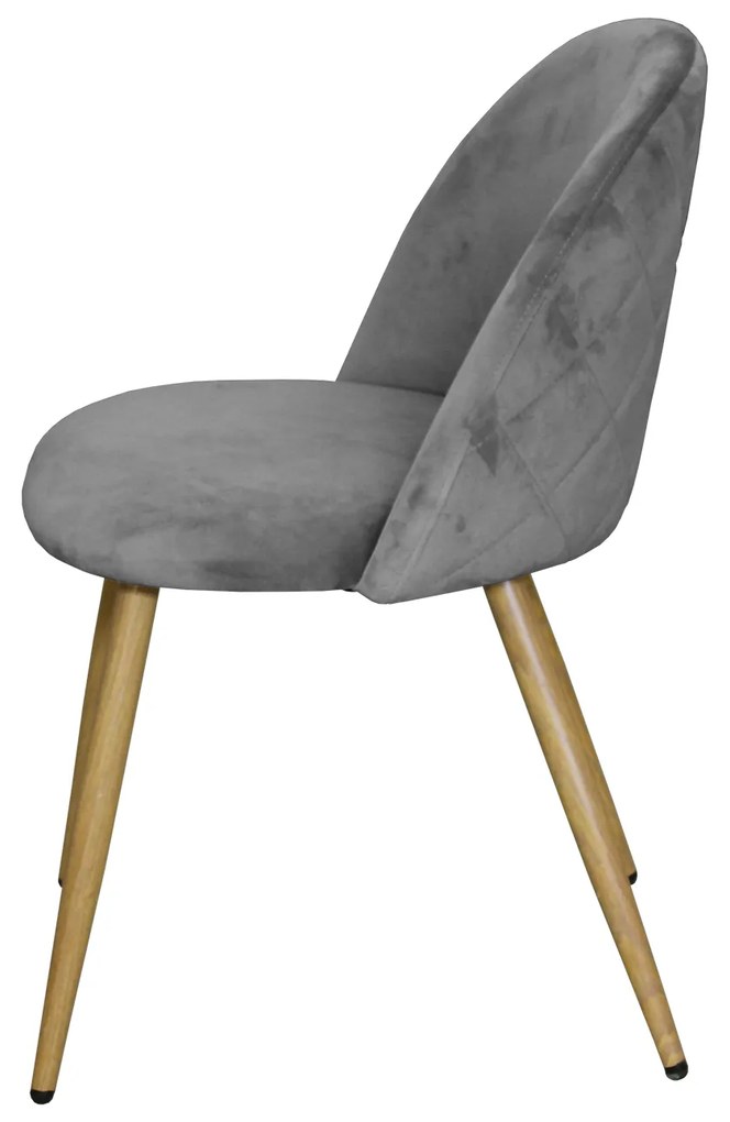 IDEA Jídelní židle LAMBDA šedý samet
