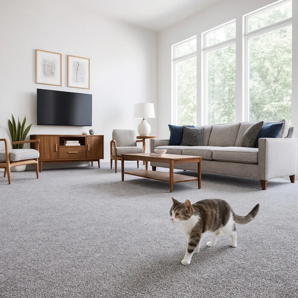Condor Carpets, Metrážový koberec Prestige 475, na míru, šíře 4m, šedá, ab (mřížka), dětský pokoj