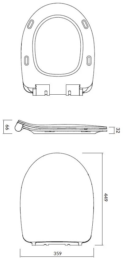 Cersanit Moduo/Delfi WC sedátko z duroplastu s pomalým zavíráním, bílá, K98-0138