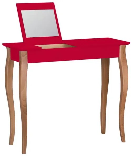 Červený toaletní stolek se zrcadlem Ragaba Lillo, šířka 85 cm