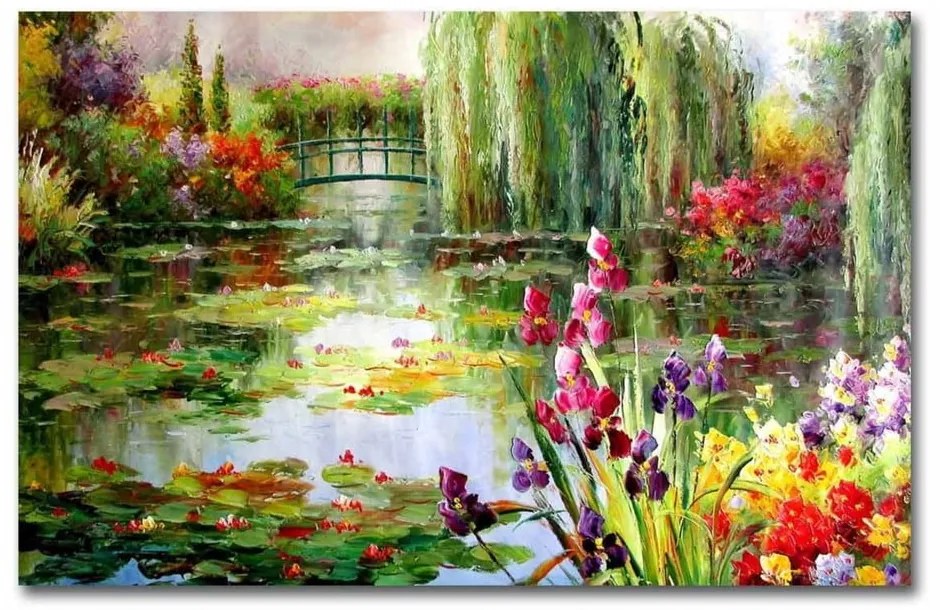 Nástěnný obraz na plátně Impressionist Garden, 70 x 45 cm Biano.cz