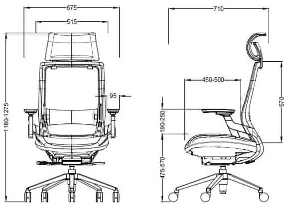 Dalenor Ergonomická kancelářská židle Next Hb, síťovina, černá