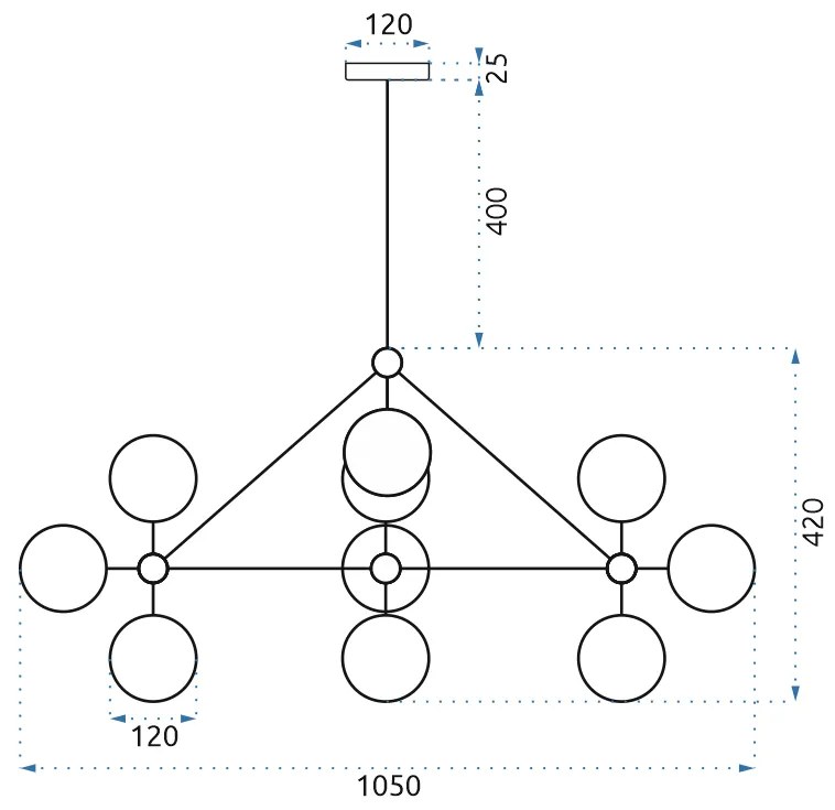 Toolight Závěsné stropní svítidlo APP264-10C