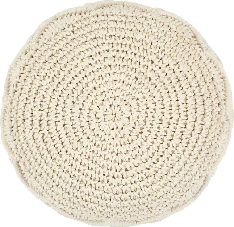 Ručně vyrobený sedací puf macrame 45 x 30 cm bavlna 248089