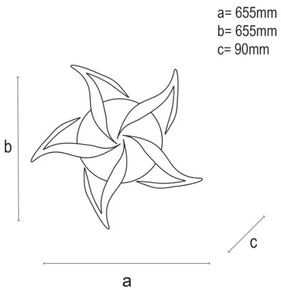 Brilagi -LED Stmívatelný přisazený lustr TWIST LED/55W/230V 3000-6500K bílá + DO