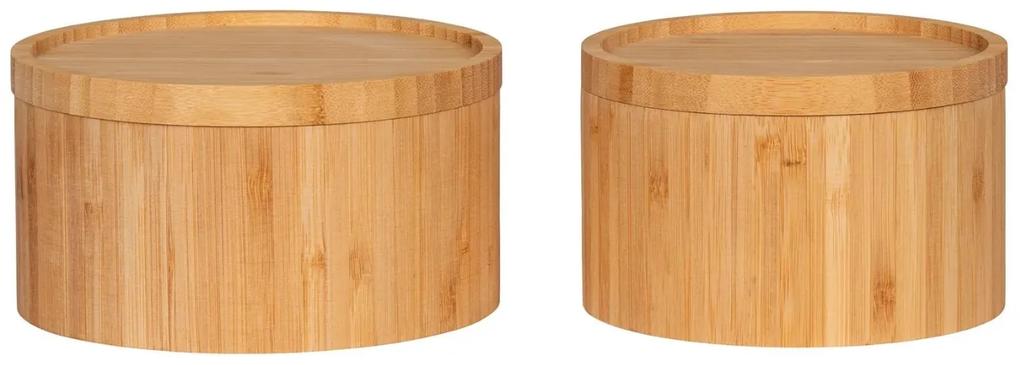 OnaDnes -20% Nordic Living Set dvou bambusových dóz Candimala 13/15 cm