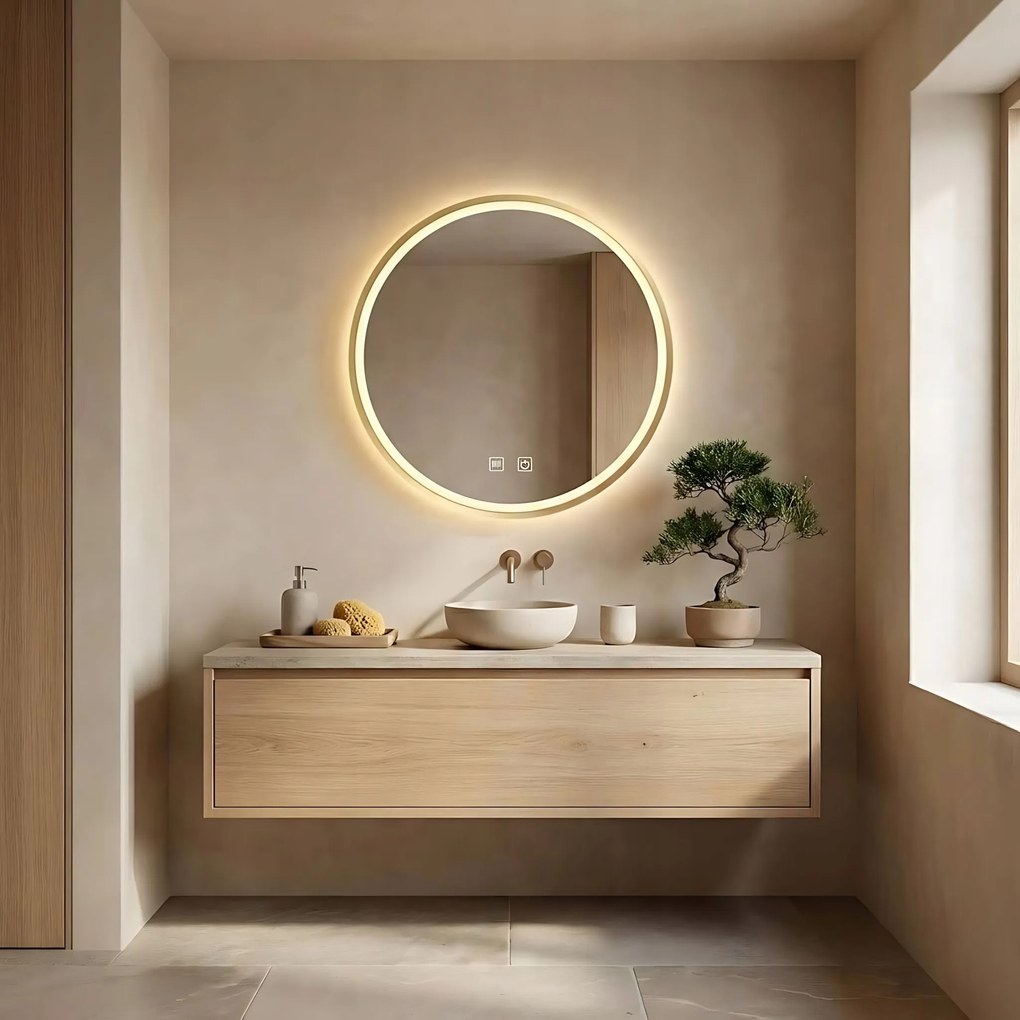 Rea Rea, Zrcadlo LED 70cm MMJ Gold, HOM-02502