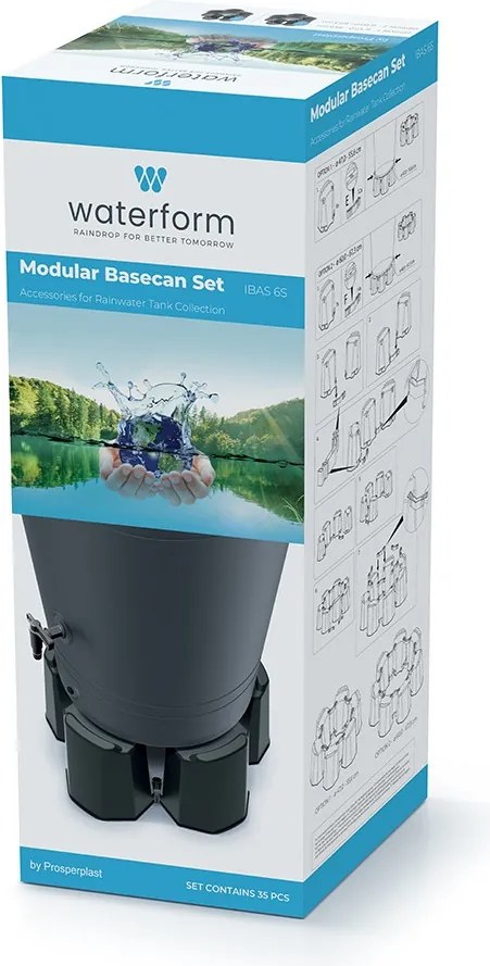Podstavec pod sud na dešťovou vodu MODULAR BASEWAN SET II antracit
