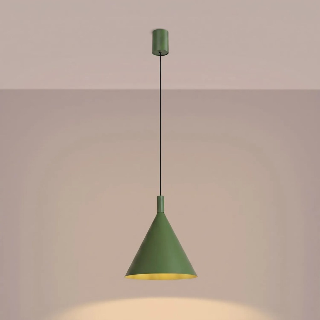 Sollux Lighting Závěsné svítidlo NOX 25 olivově zelené