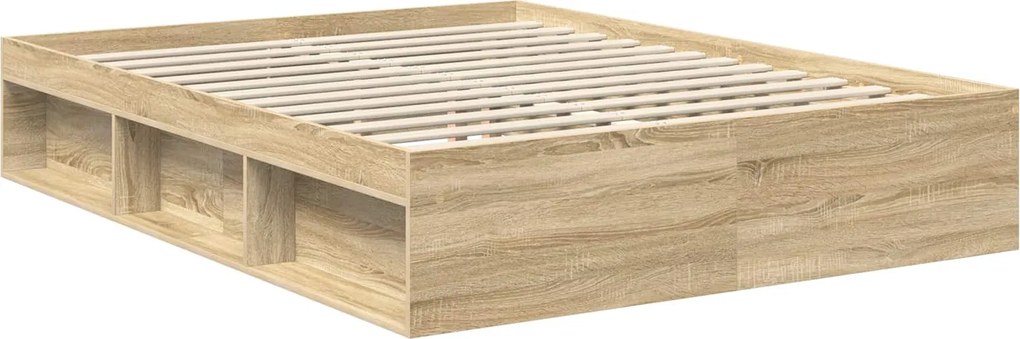 Rám postele s čelo Sonoma dub 150 x 200 cm Masivní borové dřevo 3411401