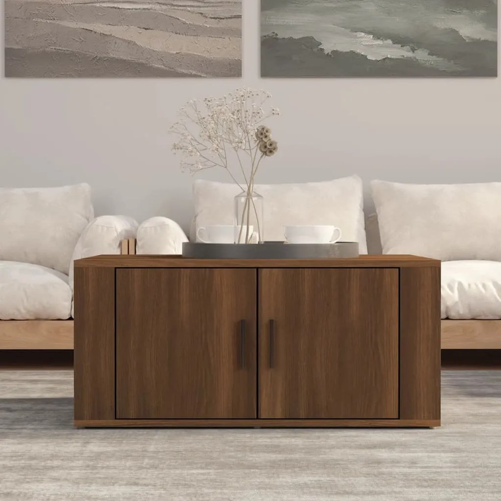Konferenční Stolek 80 X 50 X 36 Cm Kompozitní Dřevo - Bílá