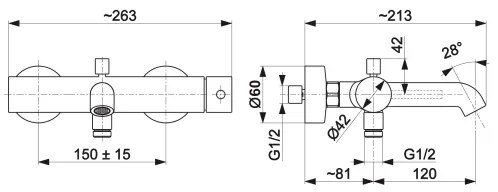 KFA Armatura 5034-020-81 - Vanová baterie MOZA matná černá