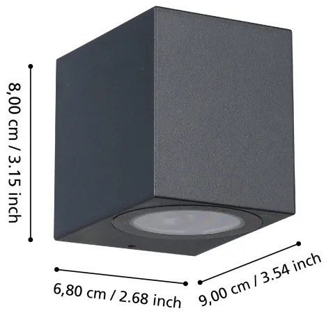 Eglo 900275 - LED Venkovní nástěnné svítidlo JABAGA 1xGU10/4,6W/230V IP44