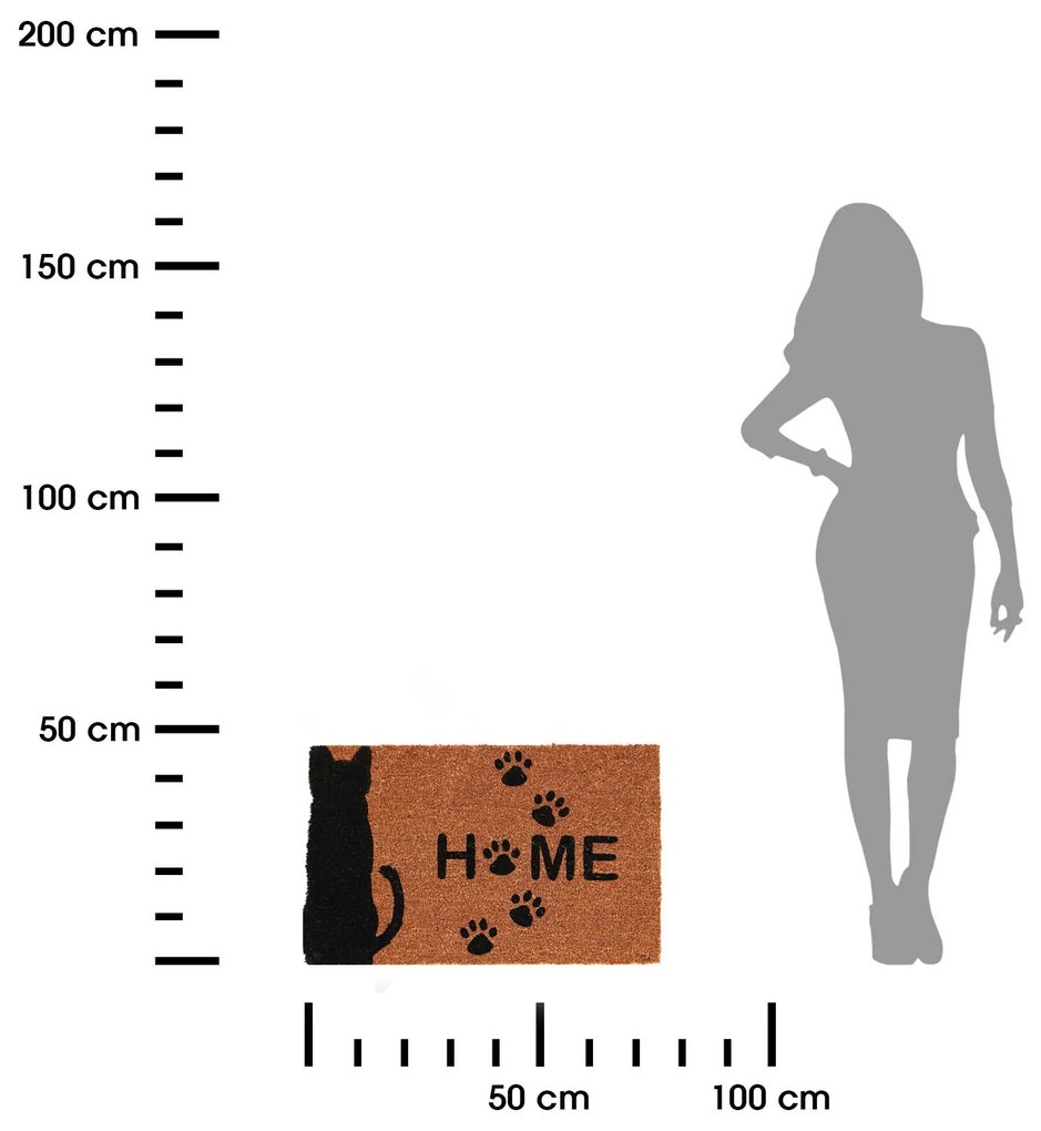 Venkovní rohožka Cat, 75x45 cm
