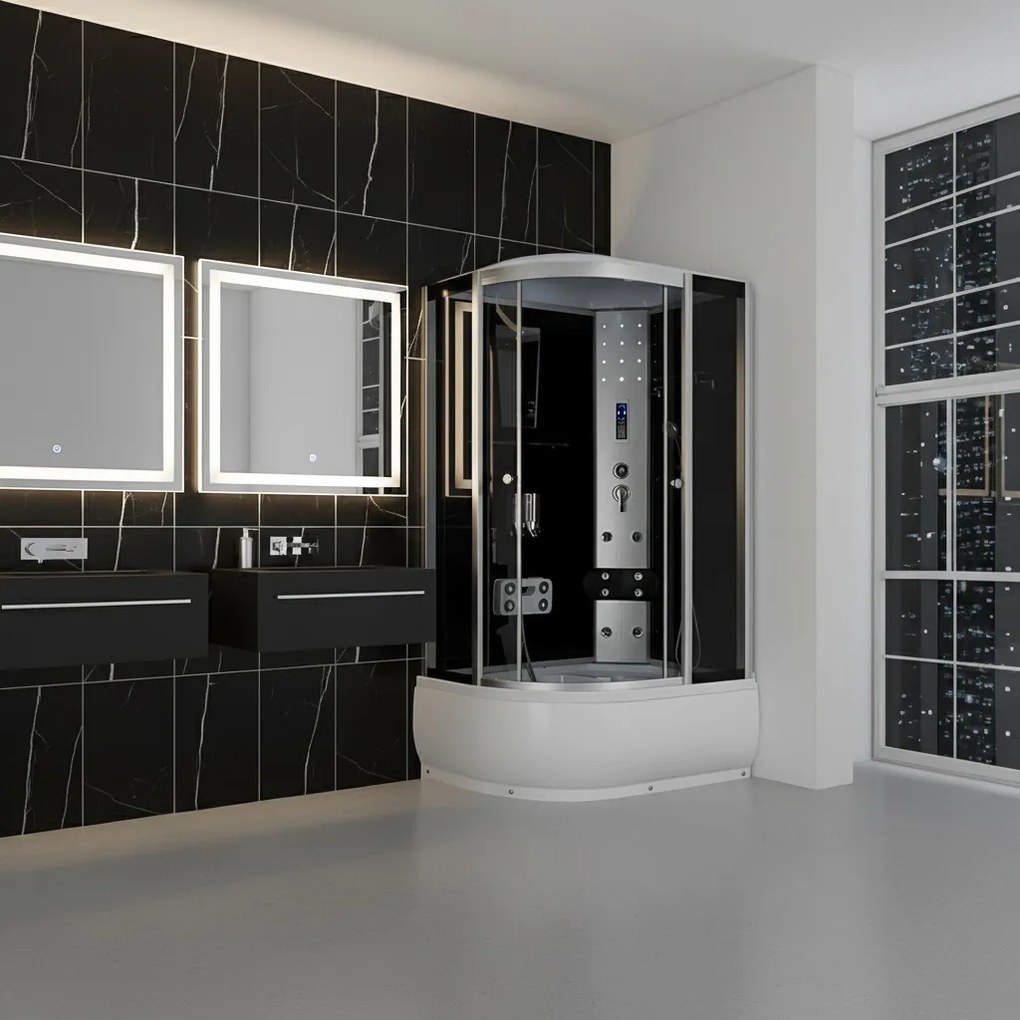 Terra Hydromasážní box WSH7106RS, 120x80 pravý se saunou