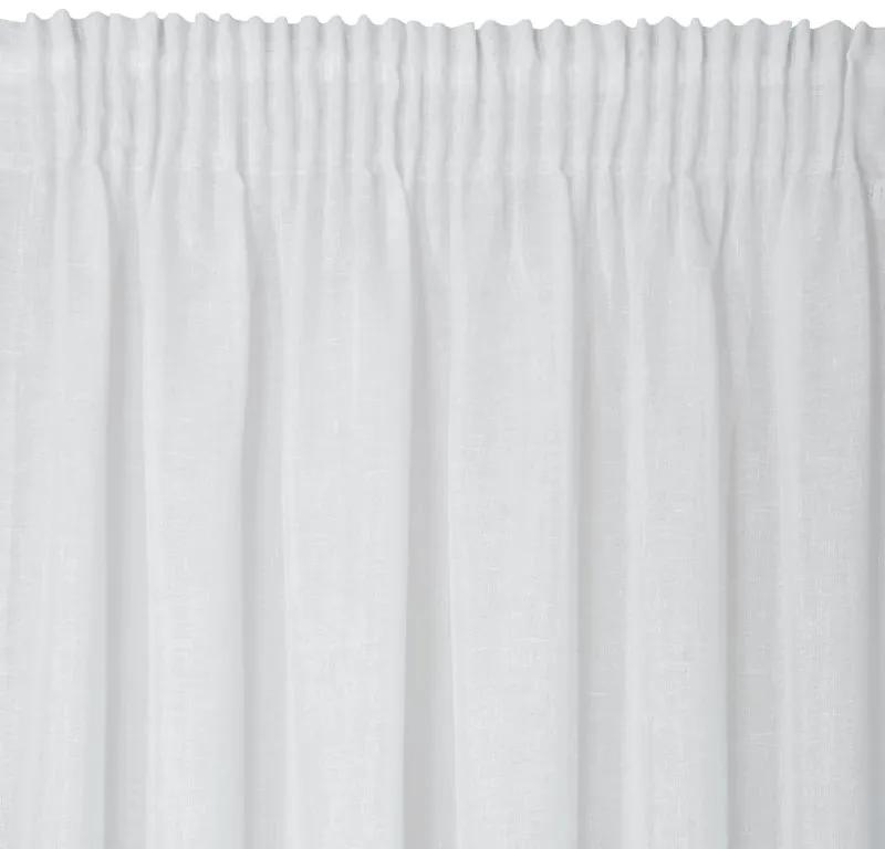 Eurofirany Bílá záclona na pásce VIOLA 140x270 cm
