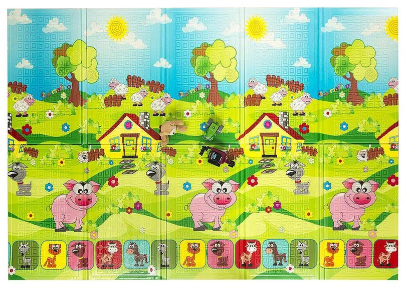 Pěnová skládací dětská hrací podložka Casmatino Piggy - 200 x 140 x 1 cm