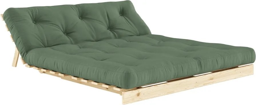 Zelená rozkládací pohovka 160 cm Roots - Karup Design