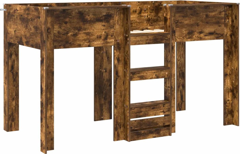Patrová postel pro děti Kouřový dub 75 x 190 cm 3410471
