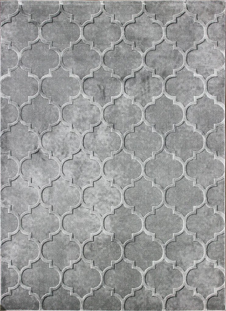 BE Koberec Elite 17391 GREY - šedý obdélníkový Rozměr: 60x100 cm