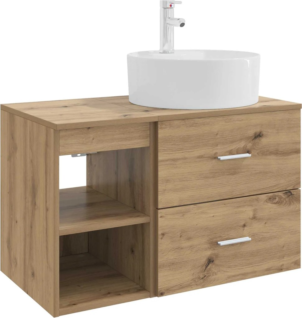 Sada koupelnového nábytku 2 ks Dub artisan Kompozitní dřevo 3403911