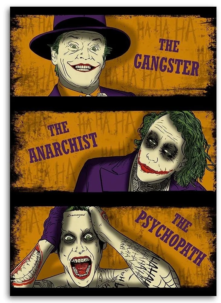 Gario Obraz na plátně Koláž evoluce Jokera - DDJVigo Rozměry: 40 x 60 cm
