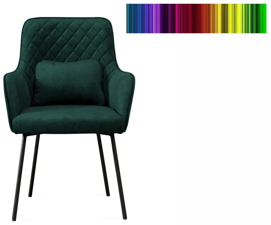 DOLMAR SEDAČKY Jídelní židle - KR-7, různé tkaniny a barvy na výběr Čalounění: žlutá (Uttario Velvet 2958)