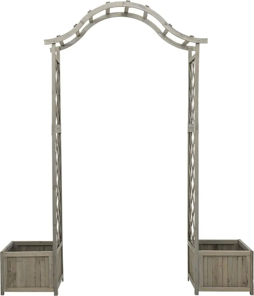vidaXL Zahradní pergola s truhlíky masivní jedle [316388] Barva: Hnědá