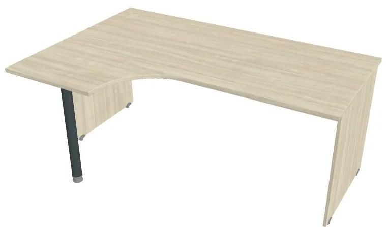 Stůl ergo 180 x 120 cm, pravý Hobis Gate GE 1800 60 P Dekor lamino podnože: akát, Dekor korpusu: akát, Barva nohy: černá