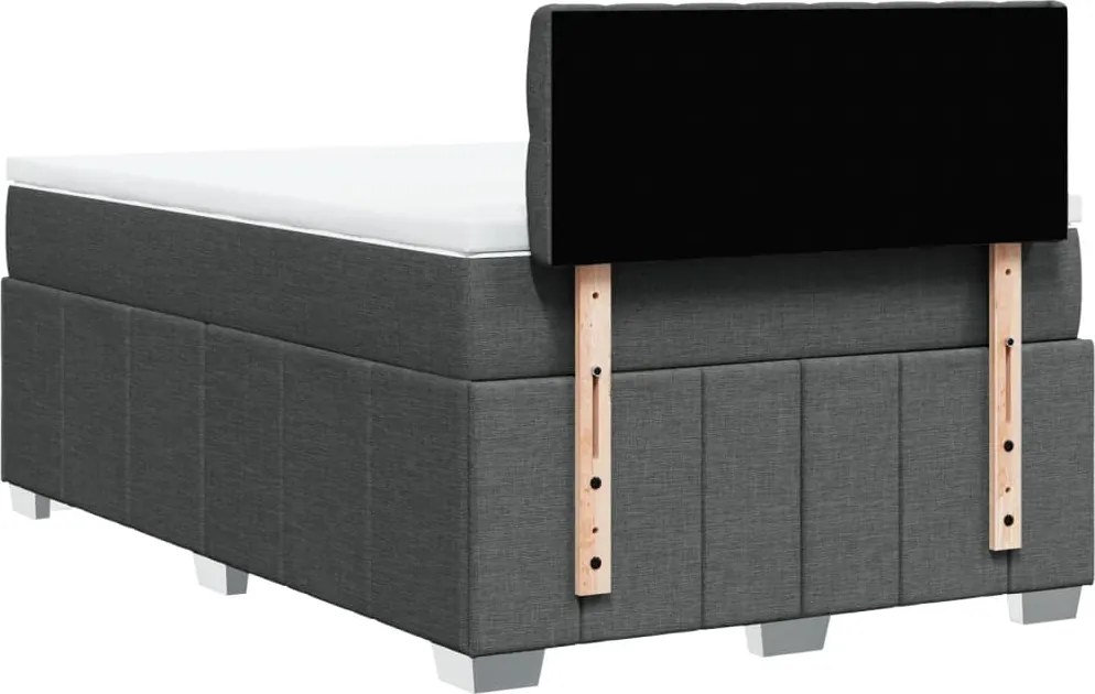 Box spring postel s matrací tmavě šedá 120x190 cm textil 3287015