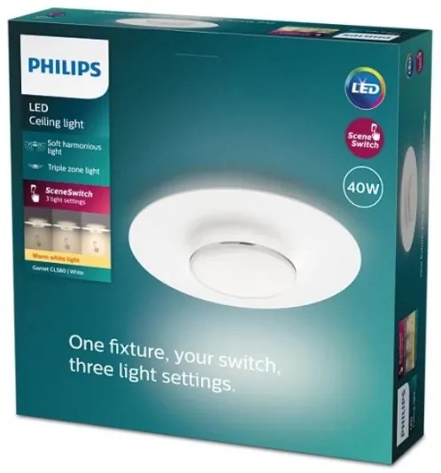Philips- LED Stmívatelné stropní svítidlo GARNET SCENE SWITCH LED/40W/230V 2700K