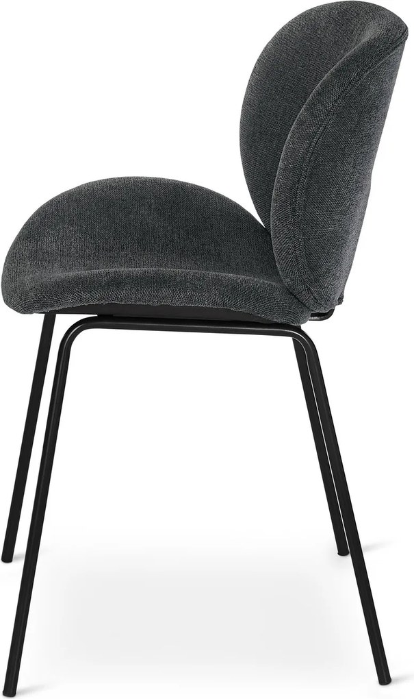 Tchibo - Polstrovaná designová židle - barva: šedá