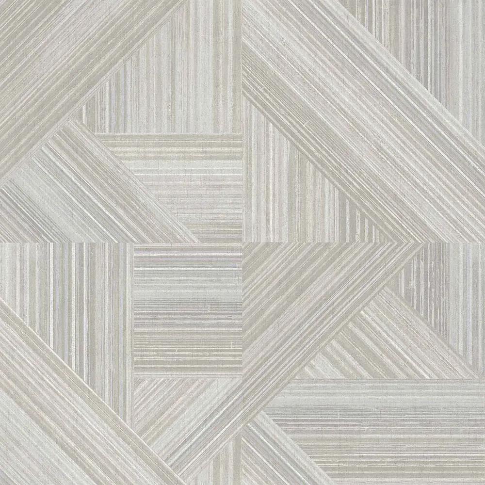 Šedo-krémová vliesová geometrická tapeta na zeď, 43841, Terra, Cristiana Masi by Parato