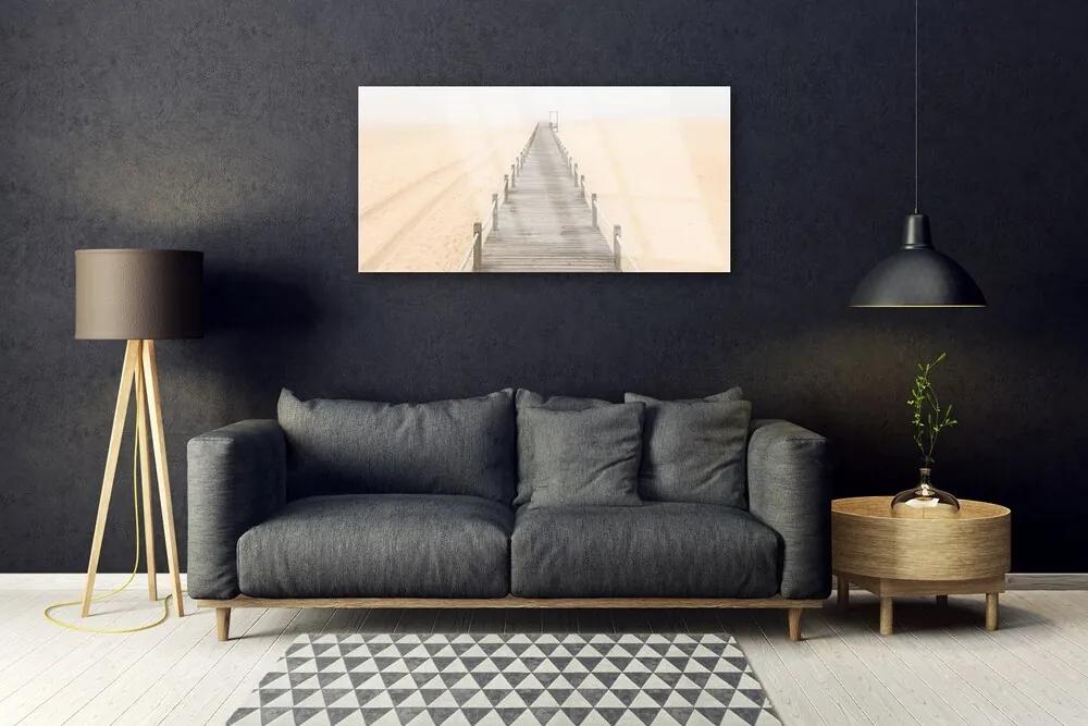 Obraz na skle Most Písek Architektura 100x50 cm