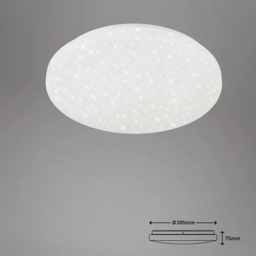 Stropní LED svítidlo hvězdné nebe BRILONER průměr 38,5cm 18W IP44 bílé 2360016