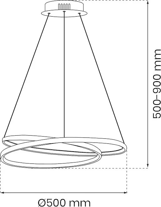 Závěsné LED svítidlo Lucero, 1x LED 48w, 4000k, b