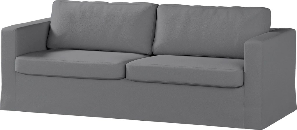Potah na pohovku IKEA Karlstad 3-místná, nerozkládací, dlouhý barva šedá látka pletený vzor