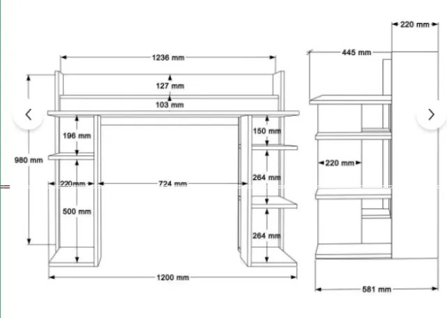 Psací stůl Houseland Brody bílý