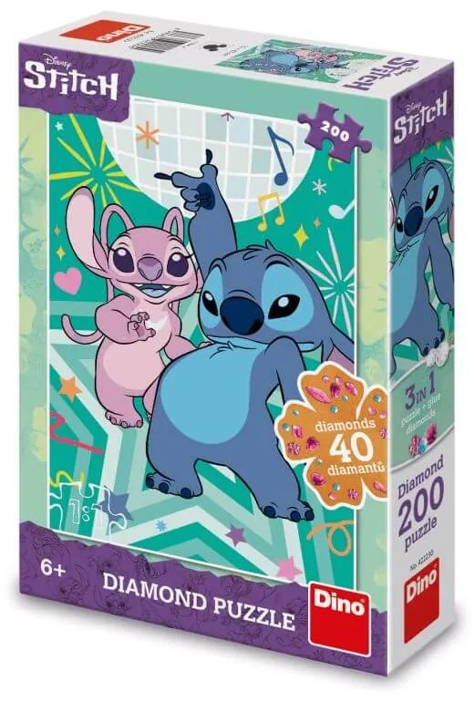 STITCH 200 diamantové puzzle FSC