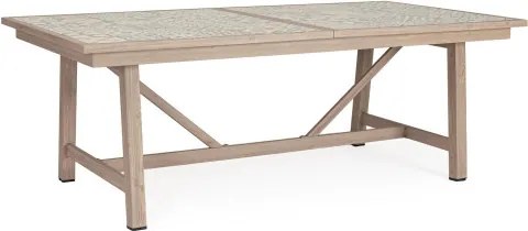 BIZZOTTO Rozkládací zahradní stůl KALIMERA světlý 212-285x106 cm 0664138