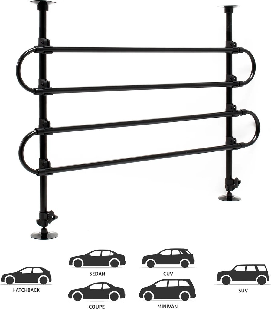 Mříž do auta pro přepravu psa fudajo – 60-117 cm, 82-140 cm (61940)