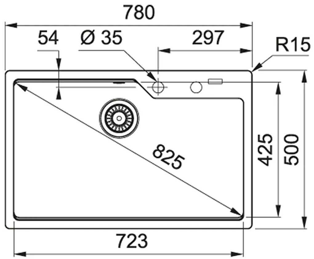 Franke Urban UBG 610-78, 780x500 mm, fragranitový dřez, šedý kámen 114.0700.094