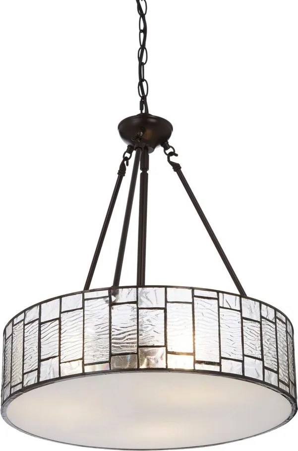 Kovové závěsné svítidlo se skleněným stínidlem ø 46 cm Waldorf – Premier Housewares